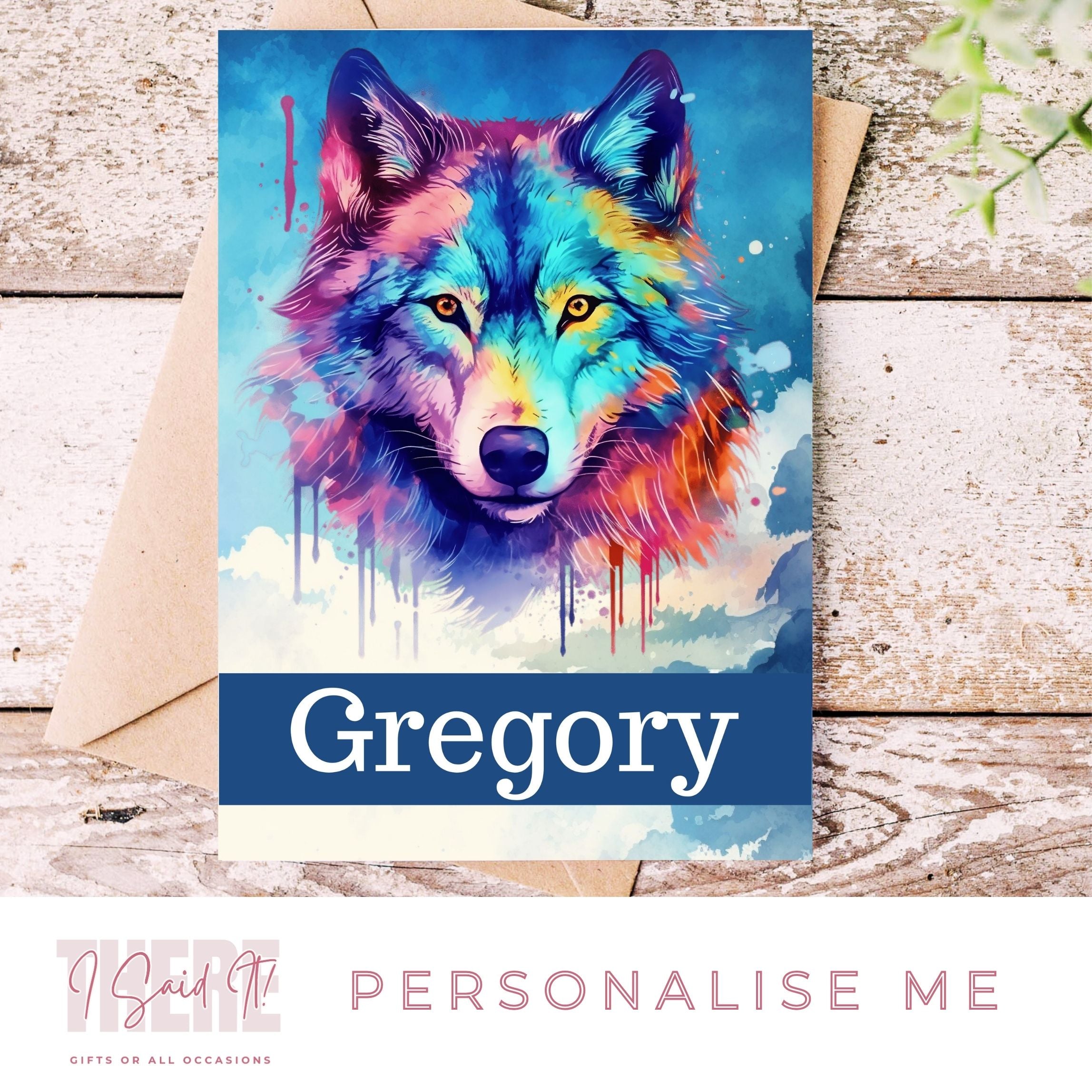 Wolf Birthday Card | Wolf Occasion Card – Beautifully Handmade UK