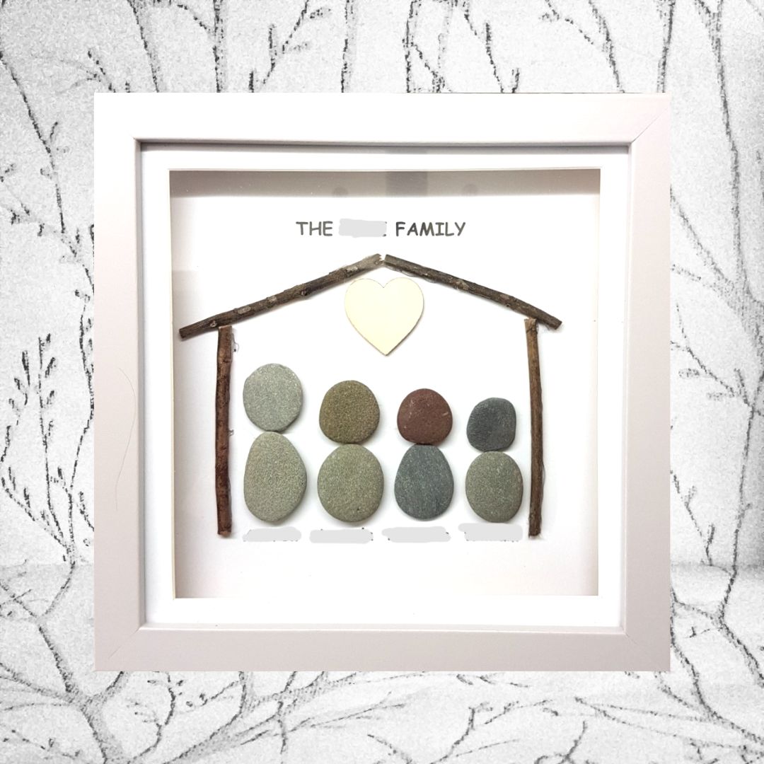 Pebble Family Picture | Family Pebble Art – Beautifully Handmade UK