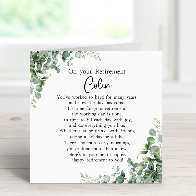 Personalised Retirement Cards UK | Large Retirement Cards – Beautifully ...