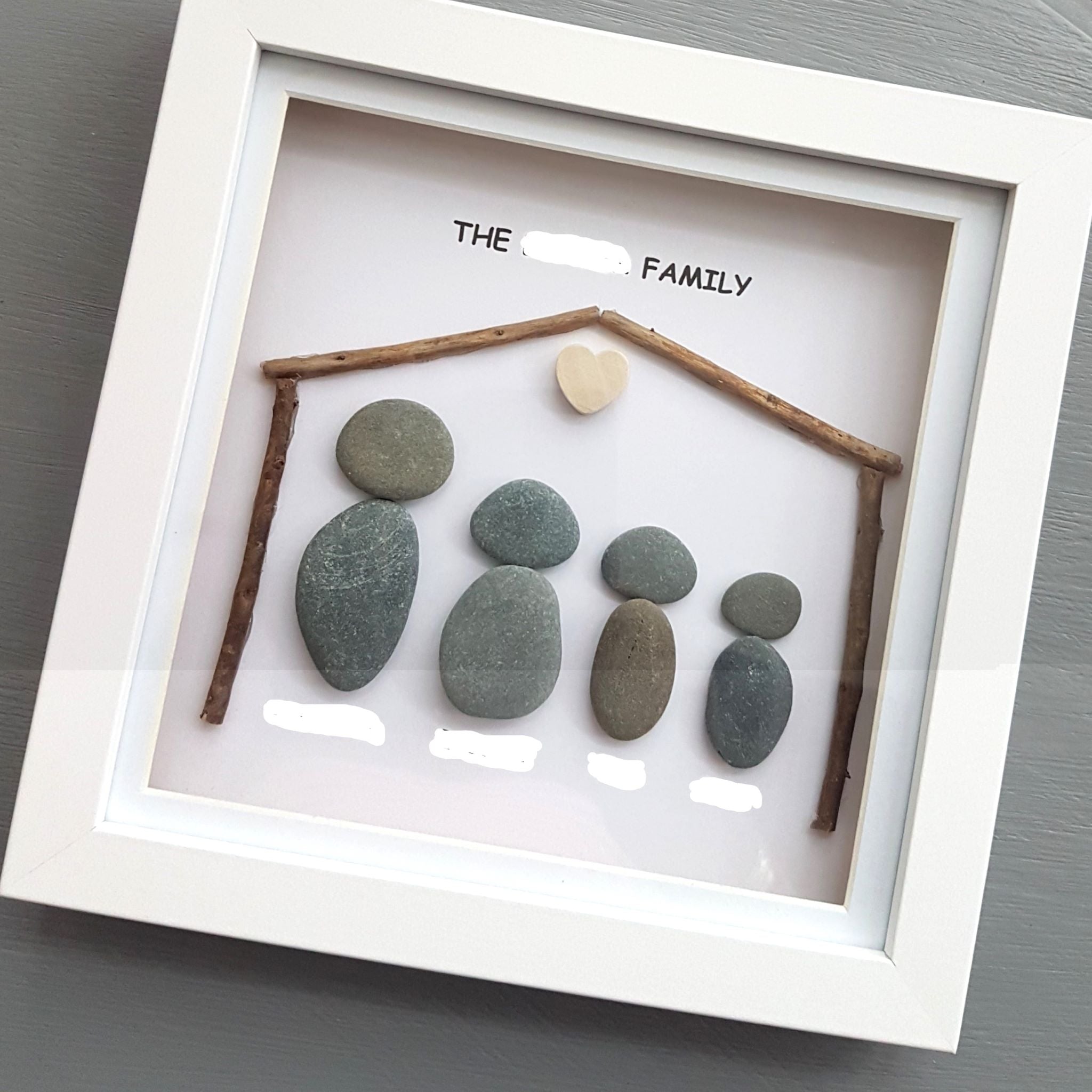 Pebble Family Picture | Family Pebble Art – Beautifully Handmade UK