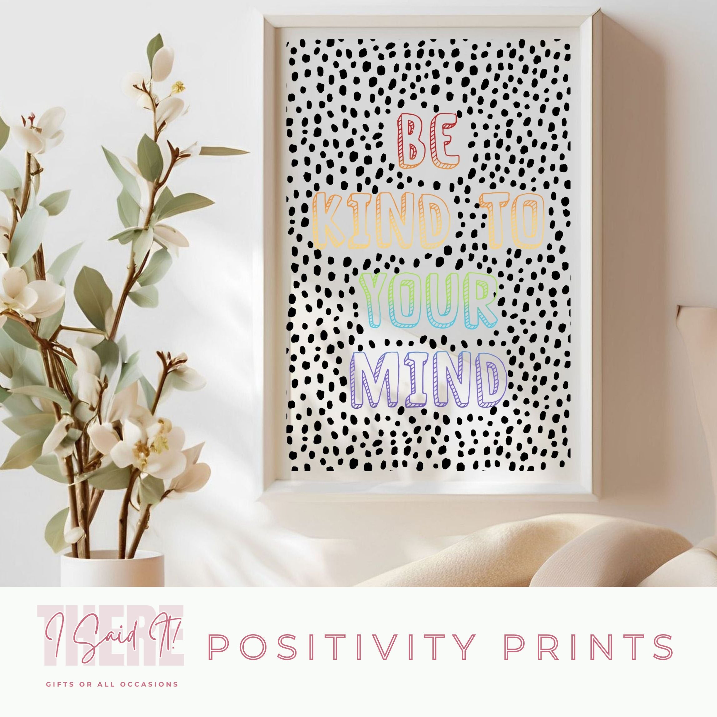 Positivity Print For Her | Positive Quote Print – Beautifully Handmade UK