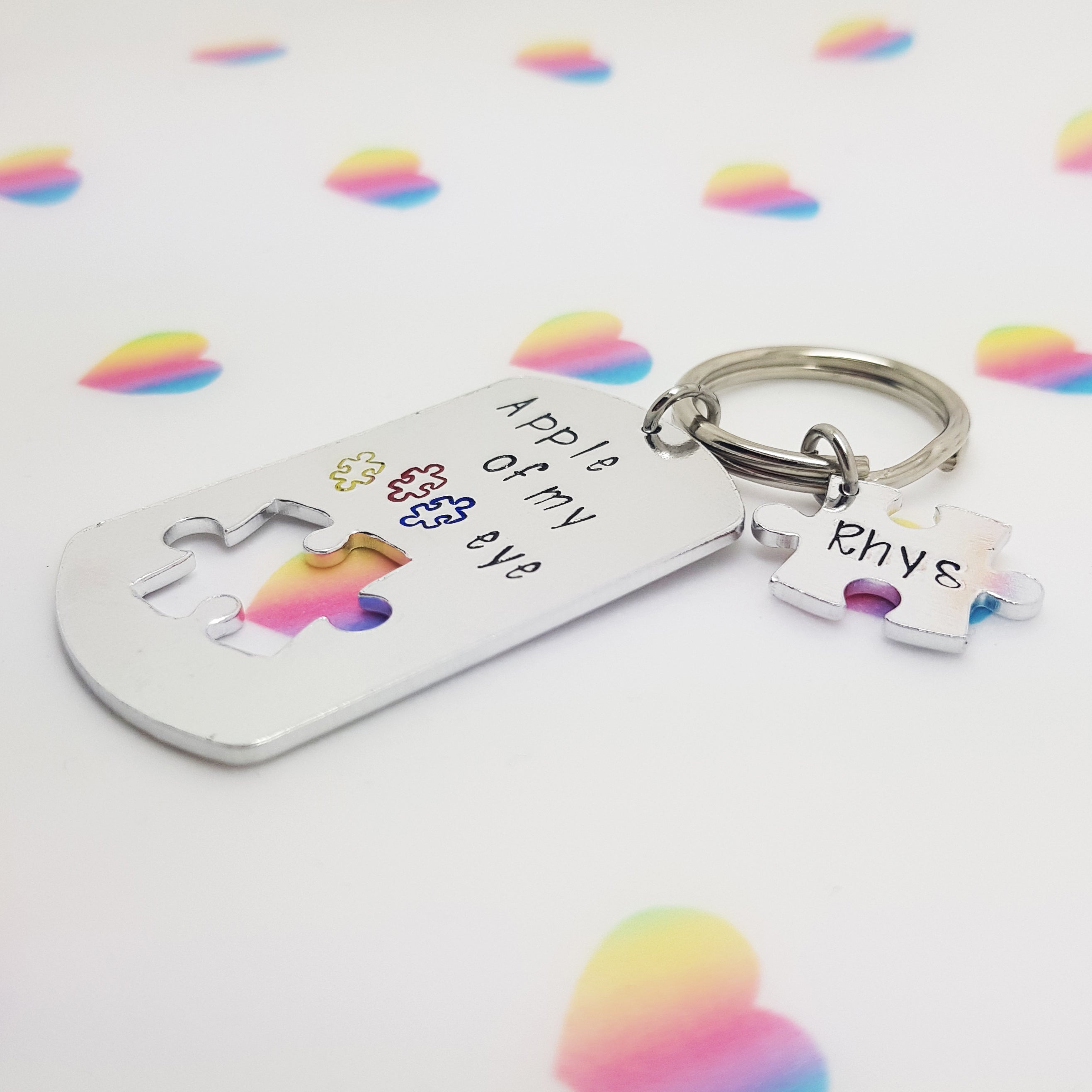 Jigsaw Keyring | Apple of My Eye Keyring – Beautifully Handmade UK