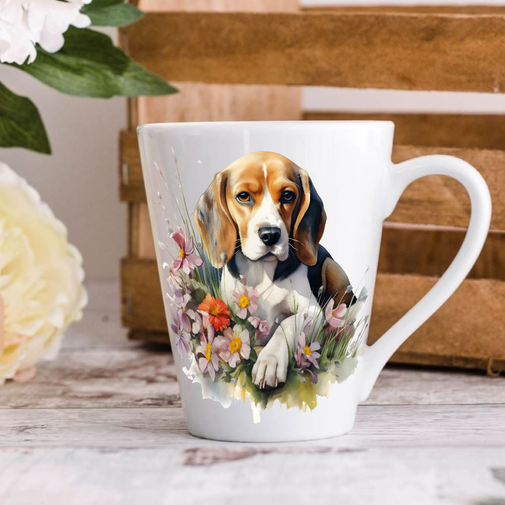 Beagle Ceramic Coffee Mug | Beagle Latte Coffee Mug | – Beautifully ...