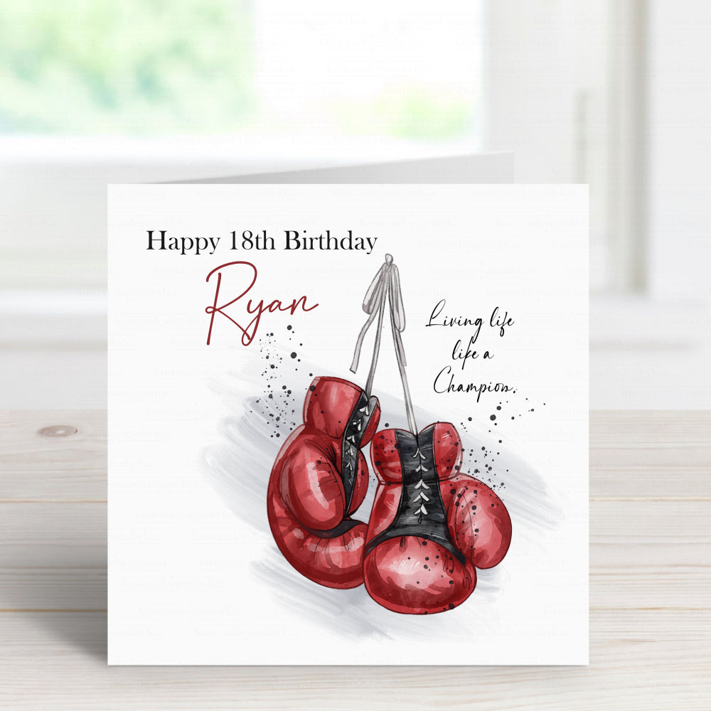 Boxing Birthday Card | Personalised Boxing Cards – Beautifully Handmade UK