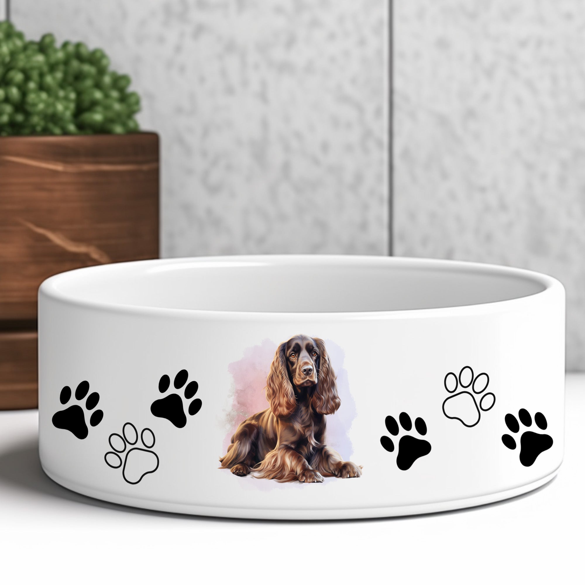 Liver Cocker Spaniel - Dog Food Bowl| Pet Water Bowl – Beautifully ...