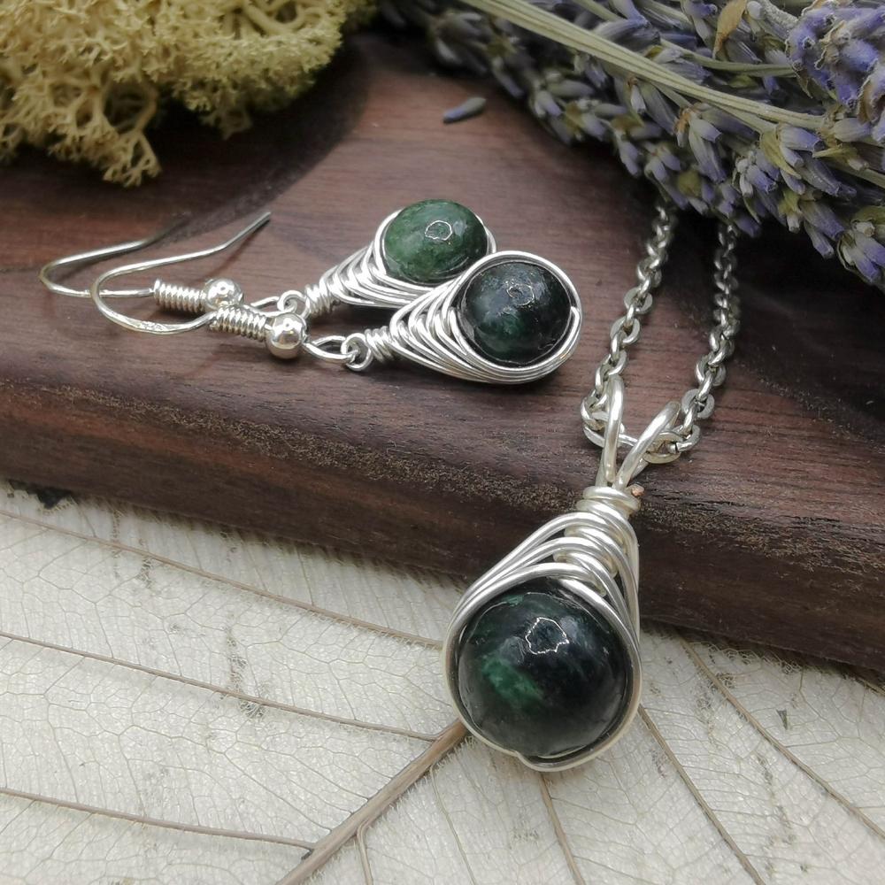 Taurus Pendant Necklace | Emerald Green Drop Earrings – Beautifully ...