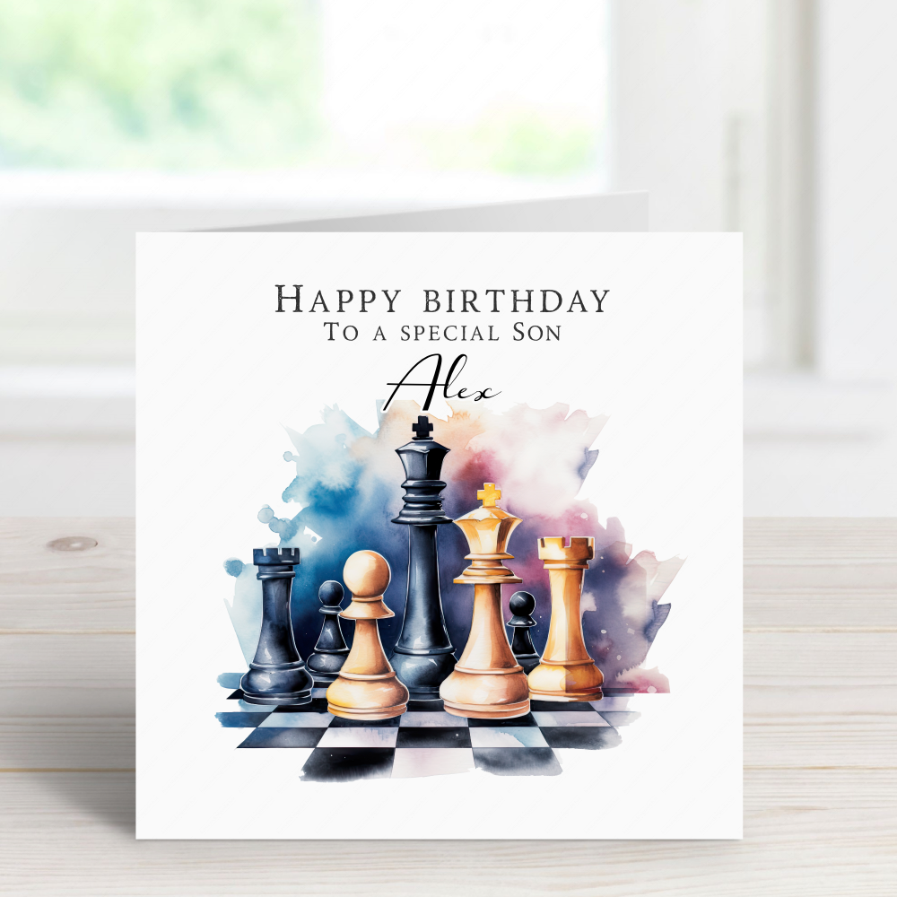 Chess Birthday Card | Personalised Chess Lover Cards – Beautifully ...