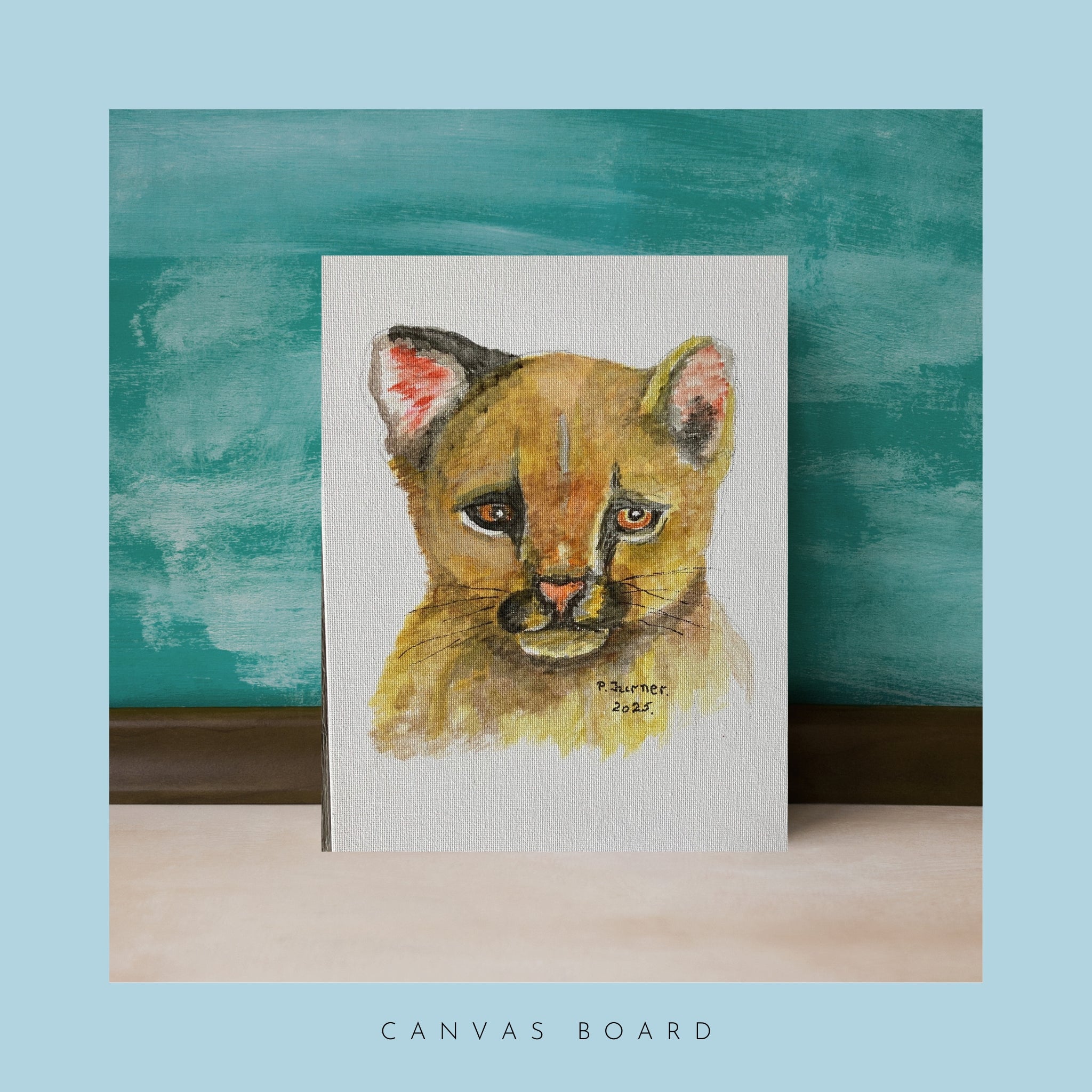 Cougar Canvas Board – Beautifully Handmade UK