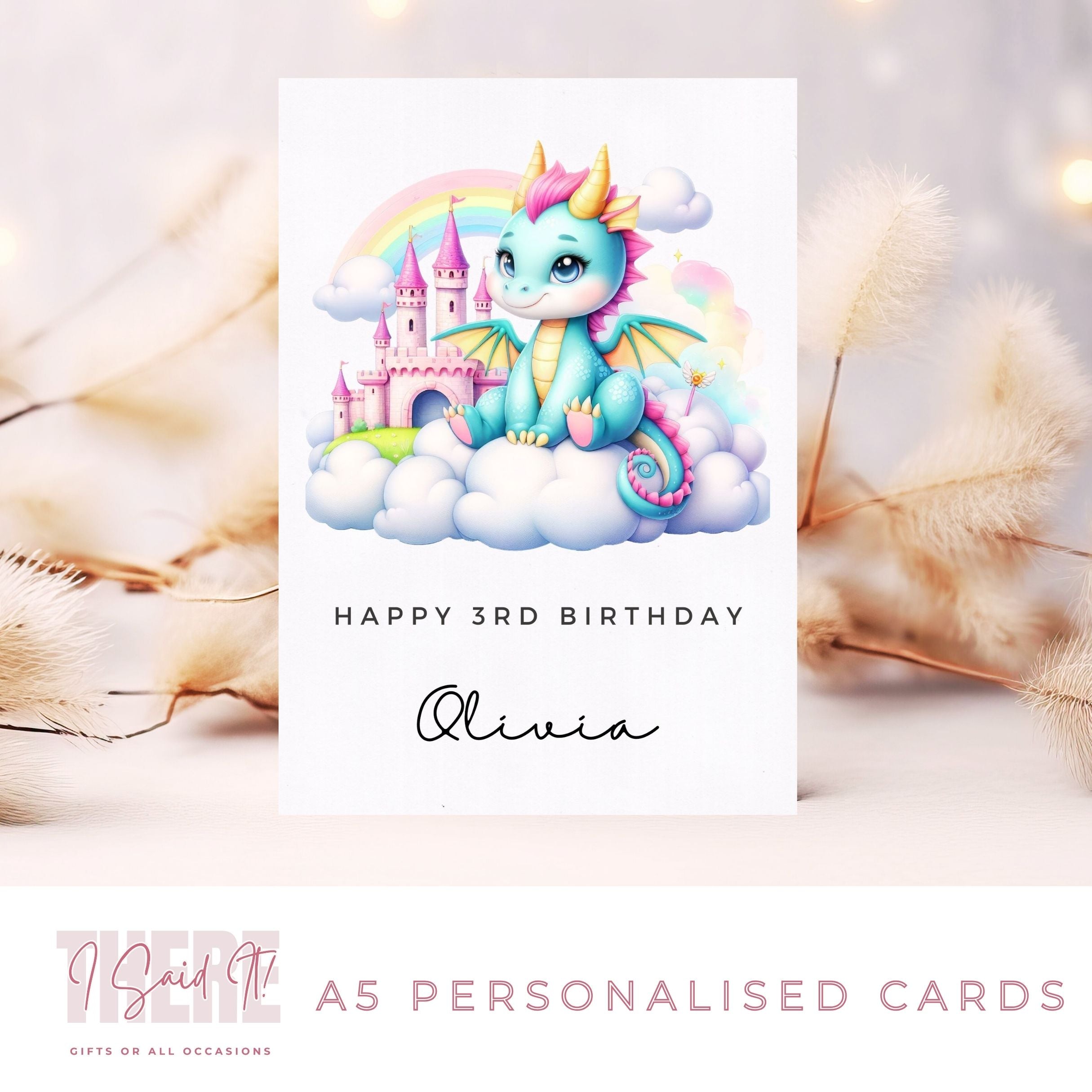 Cute Personalised Dragon Card | Personalised Dragon Card – Beautifully ...