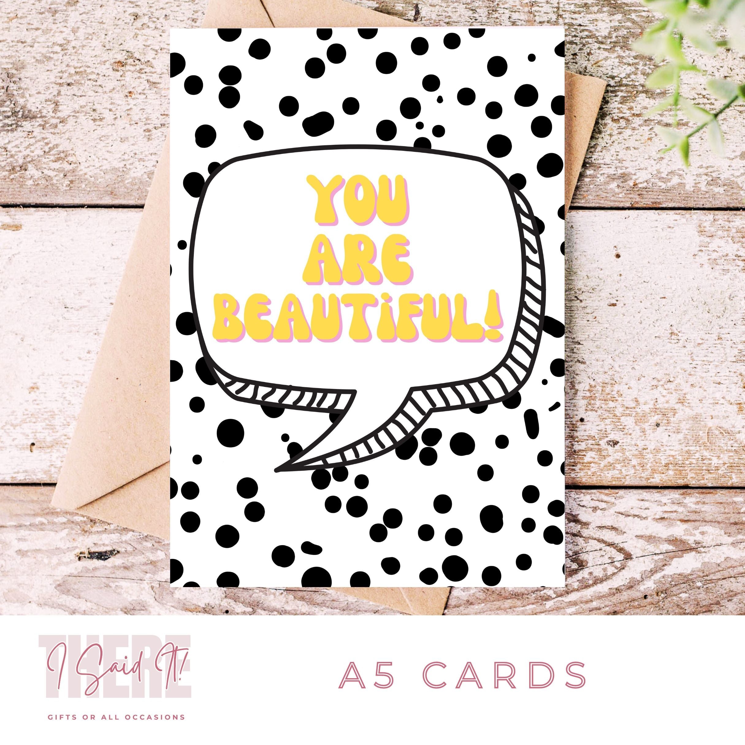 You Are Beautiful Card | Positivity Birthday Card – Beautifully Handmade UK