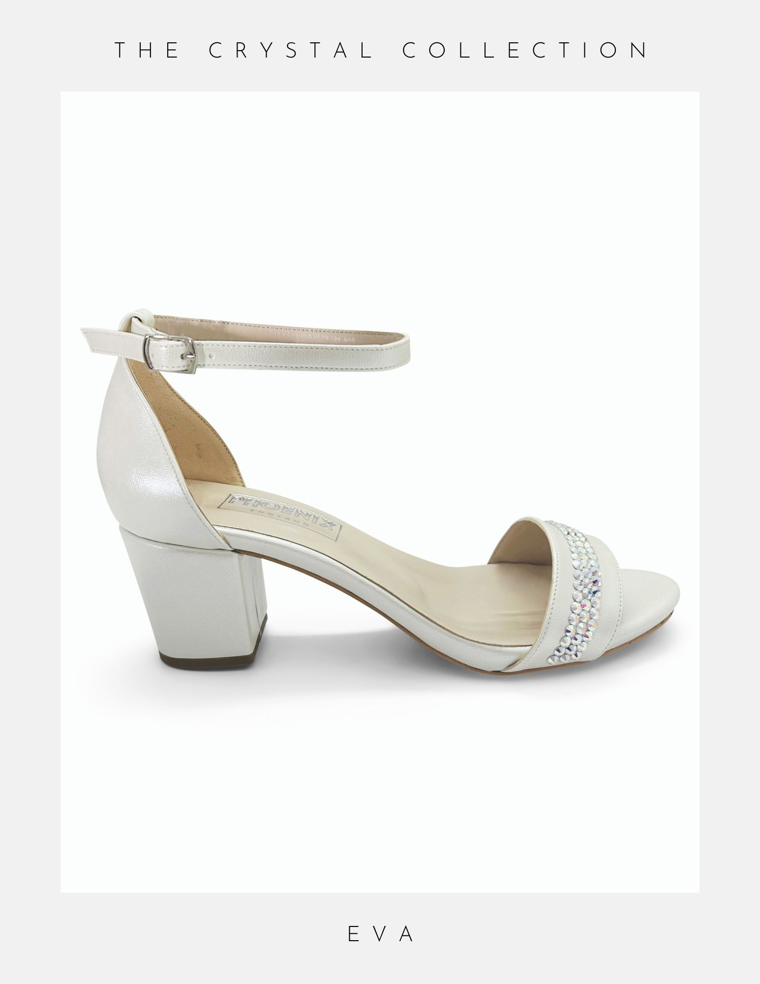 Eva Crystal Low Heel Bridal Shoes – Beautifully Handmade UK