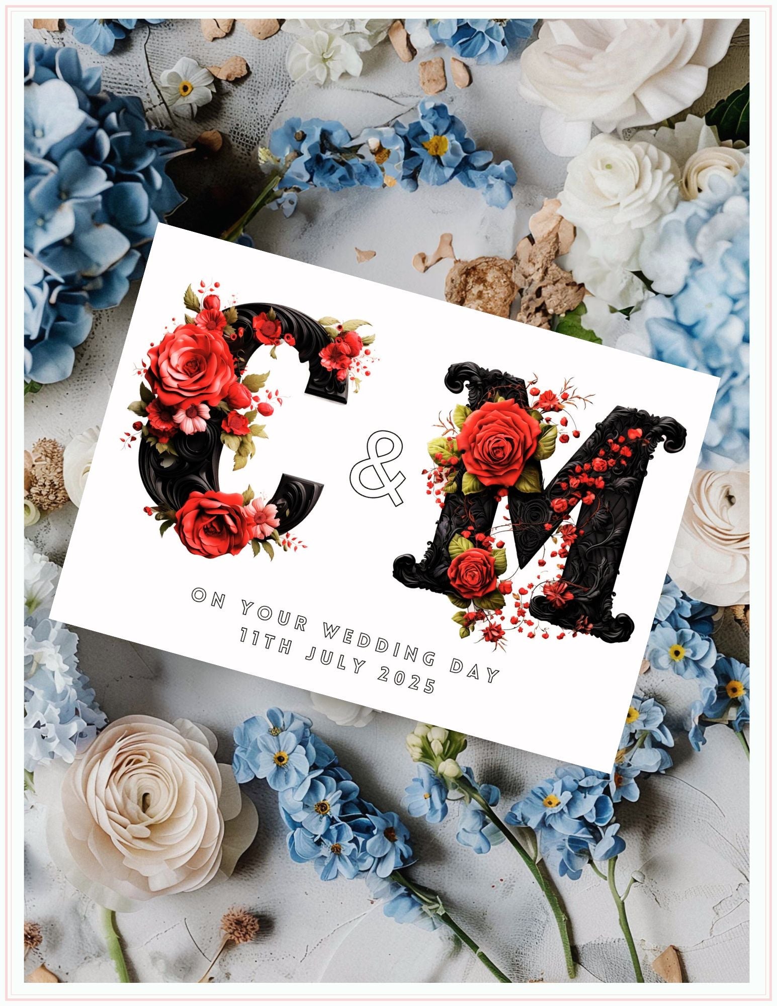 Gothic Wedding Card – Beautifully Handmade UK