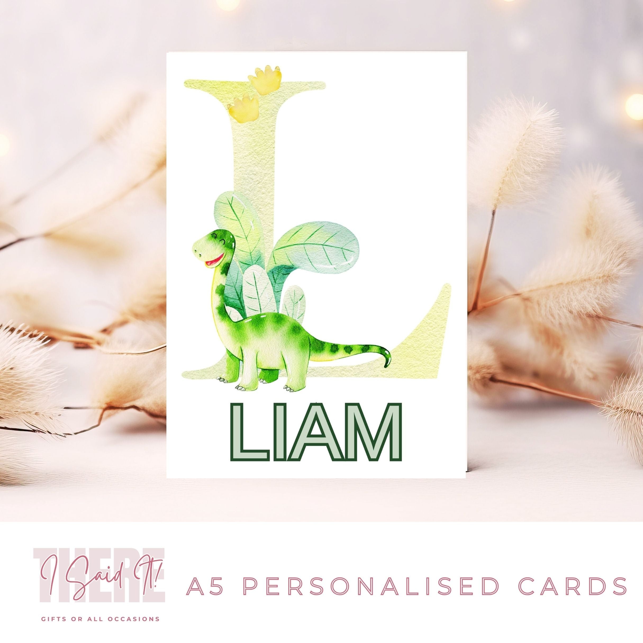 Personalised Dinosaur Birthday Card | Dino Greetings Card – Beautifully ...