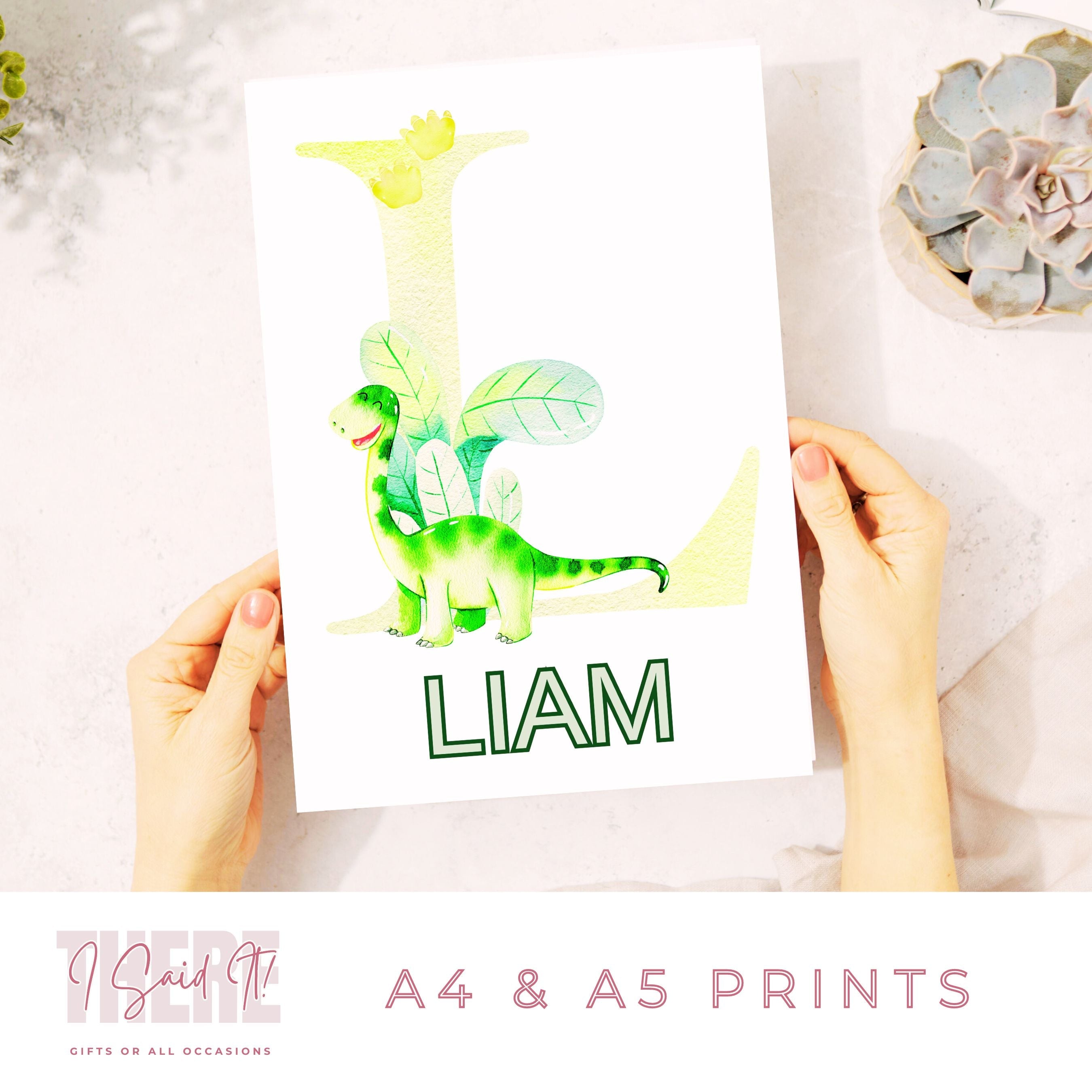 Personalised Dinosaur Print | Dinosaur Nursery Print – Beautifully ...