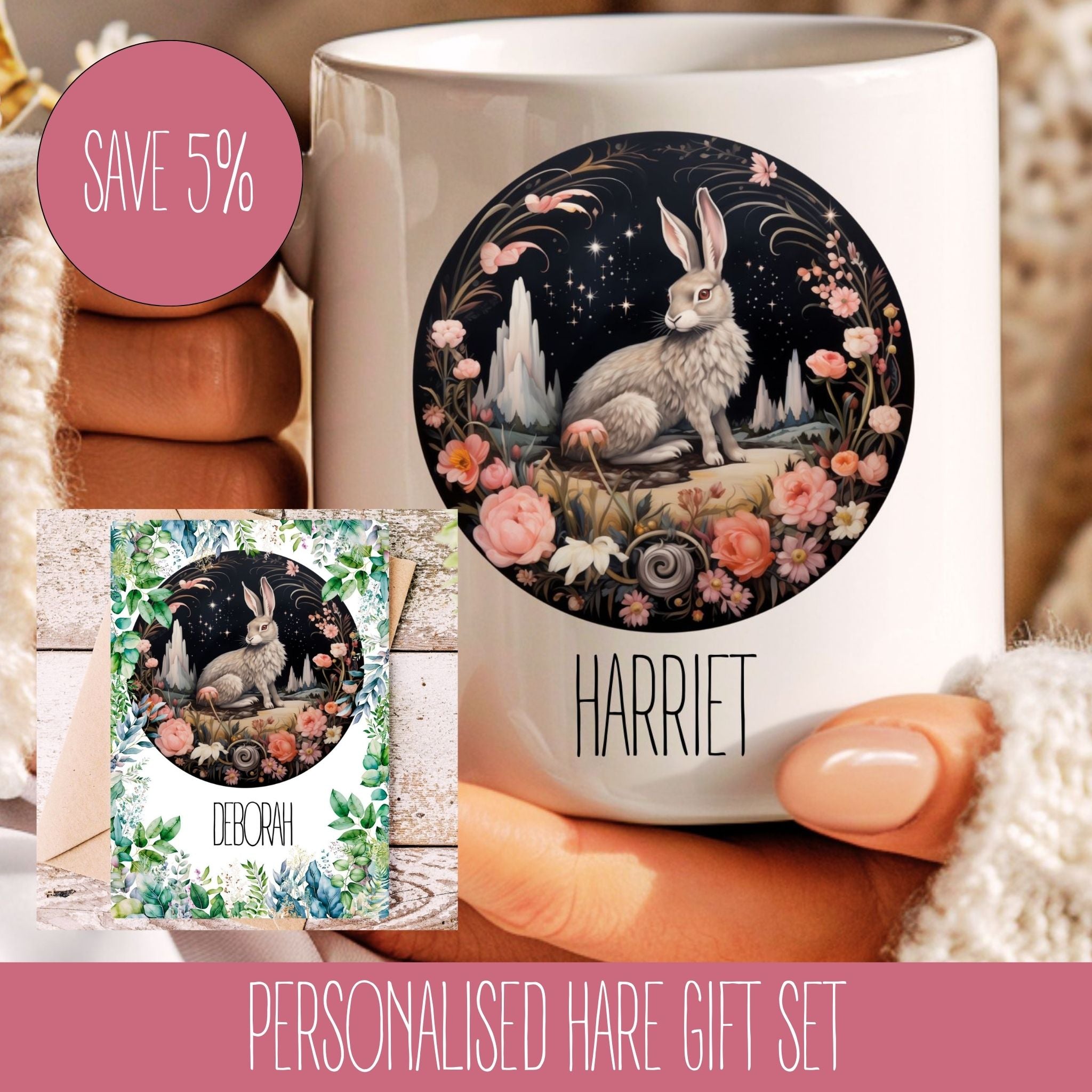Personalised Gift With Hares On – Beautifully Handmade UK