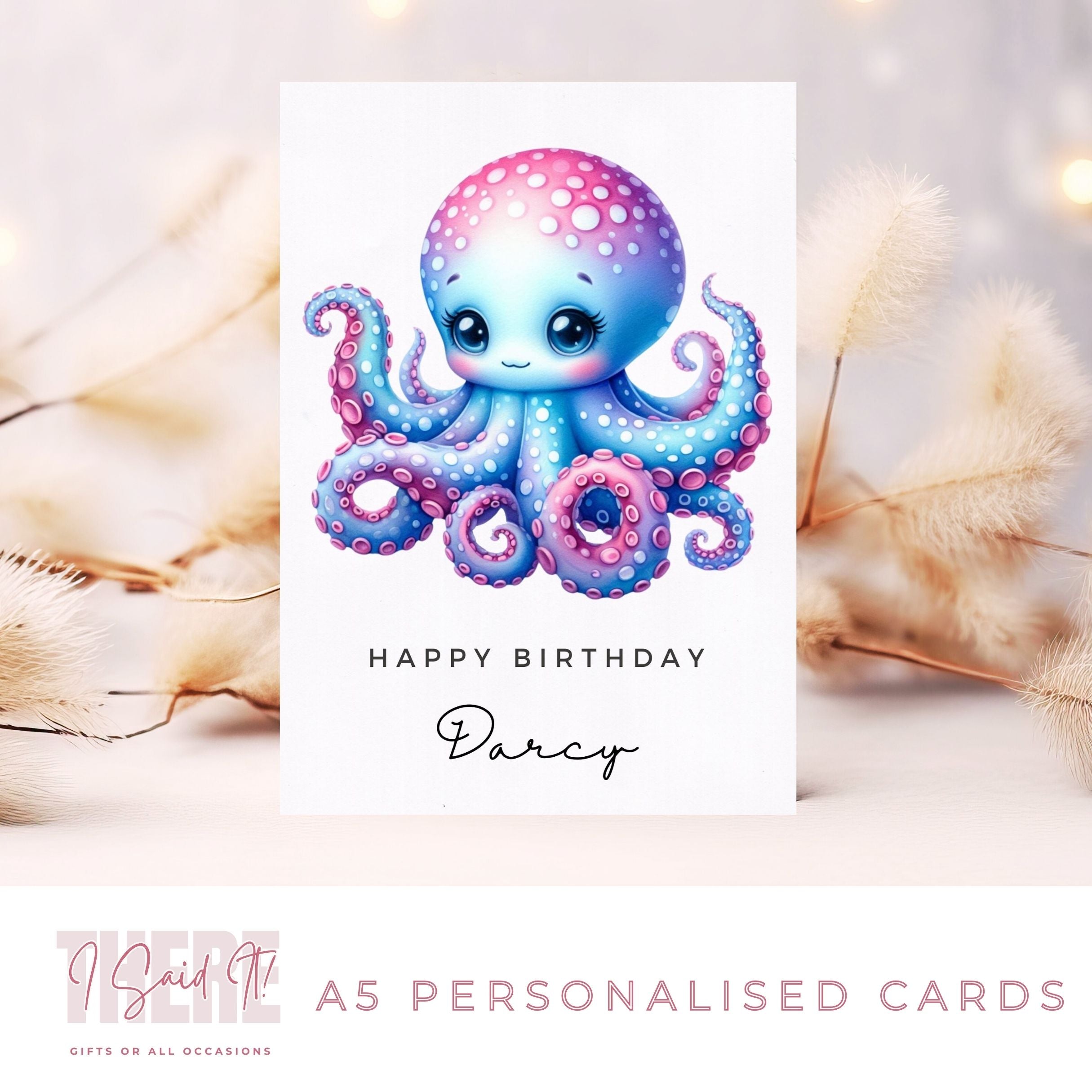 Personalised Octopus Birthday Card | Octopus Birthday Cards ...