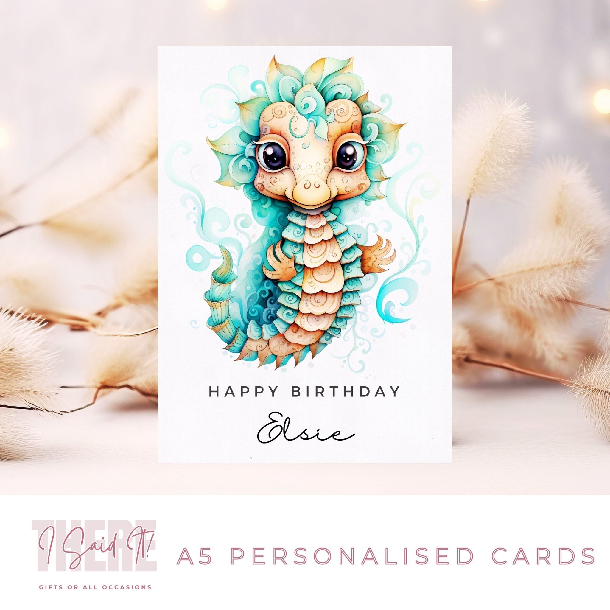 Personalised Seahorse Birthday Card | Seahorse Birthday Cards ...