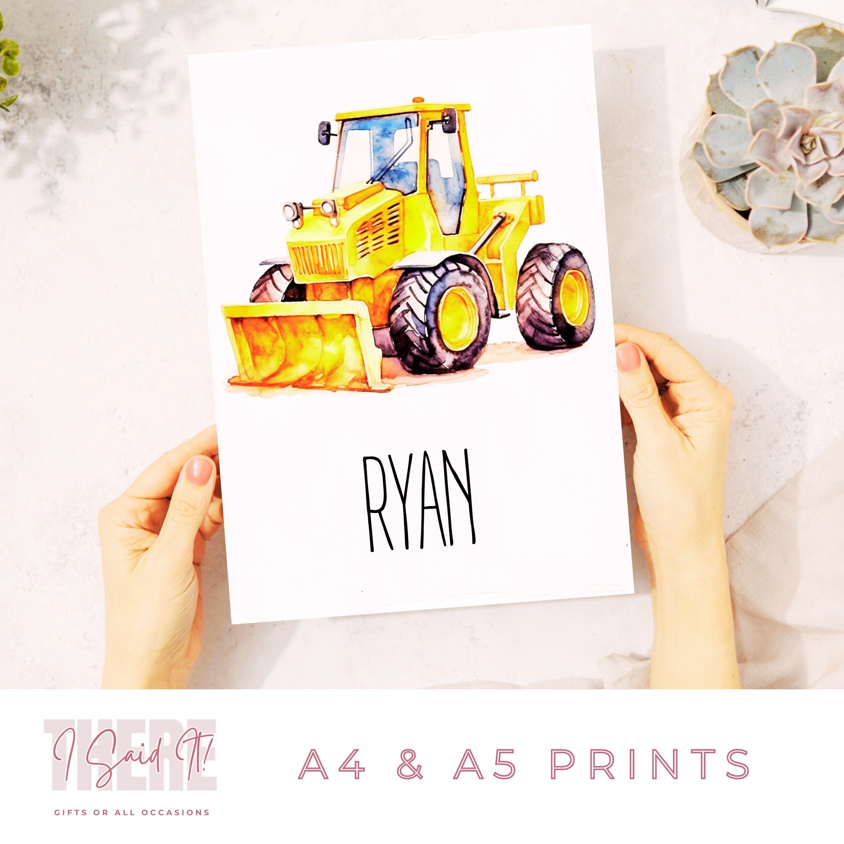 Personalised Tractor Print | Tractor Nursery Print – Beautifully ...