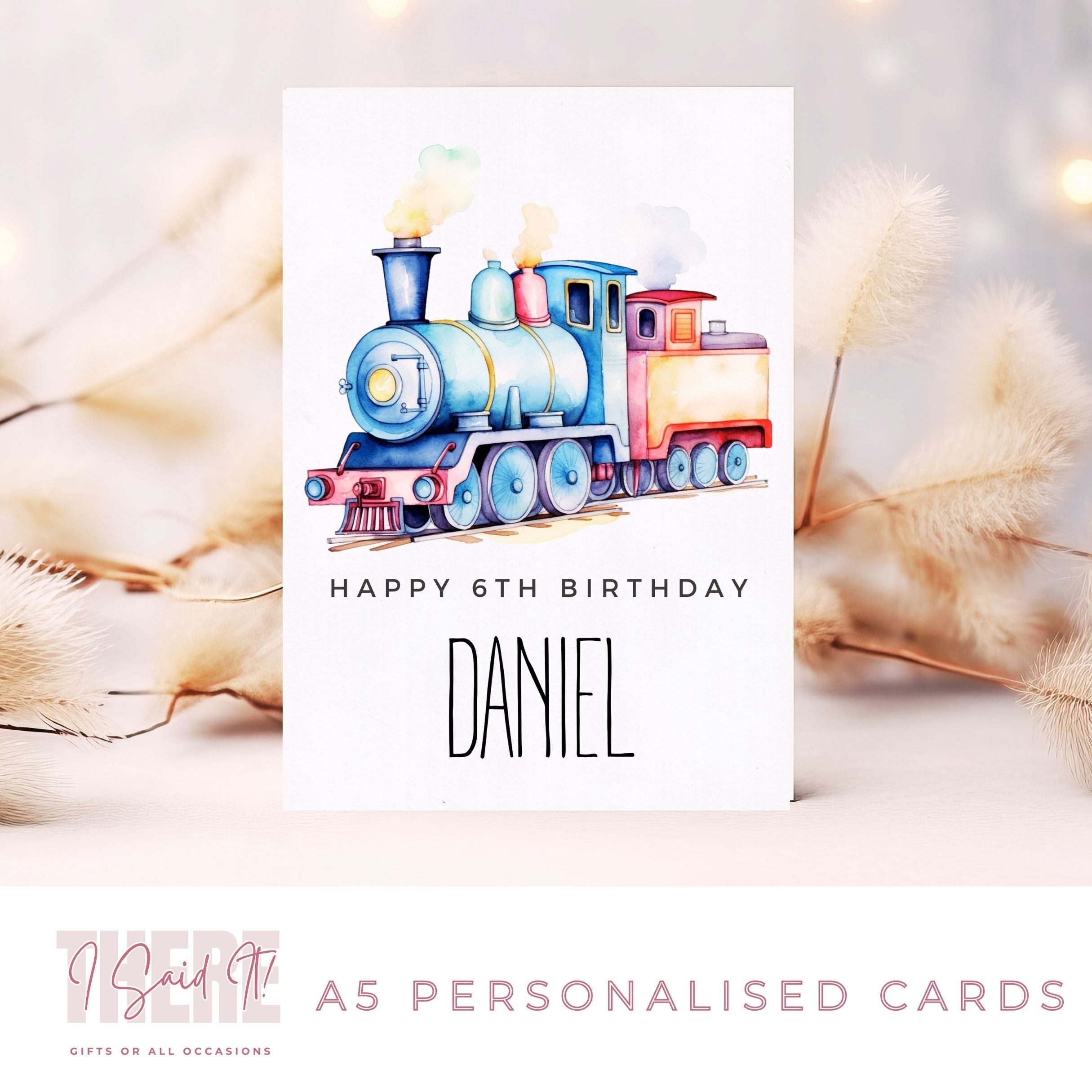 Personalised Train Birthday Card | Train Birthday Cards – Beautifully ...