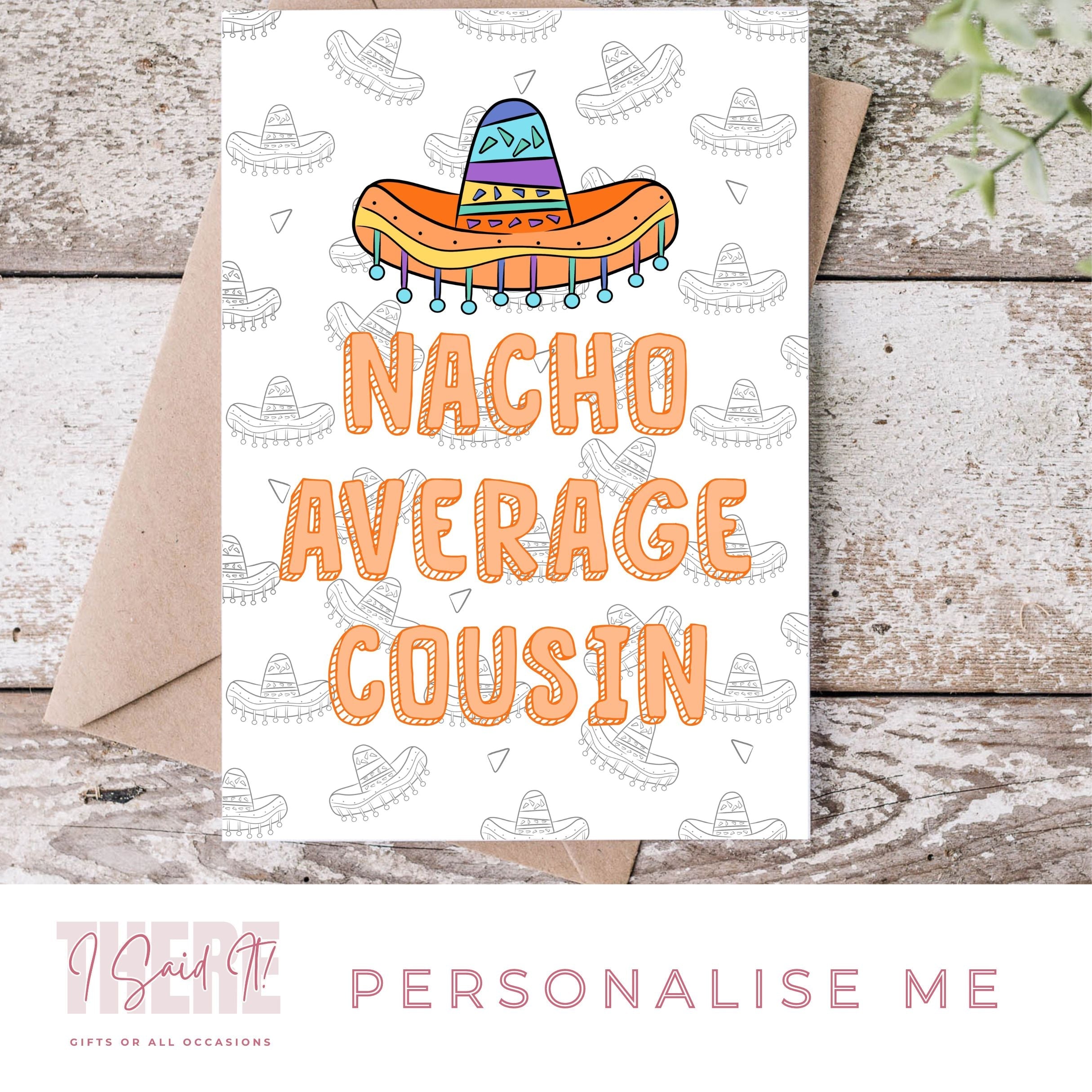 Novelty Cousin Birthday Card | Funny Cousin Card – Beautifully Handmade UK