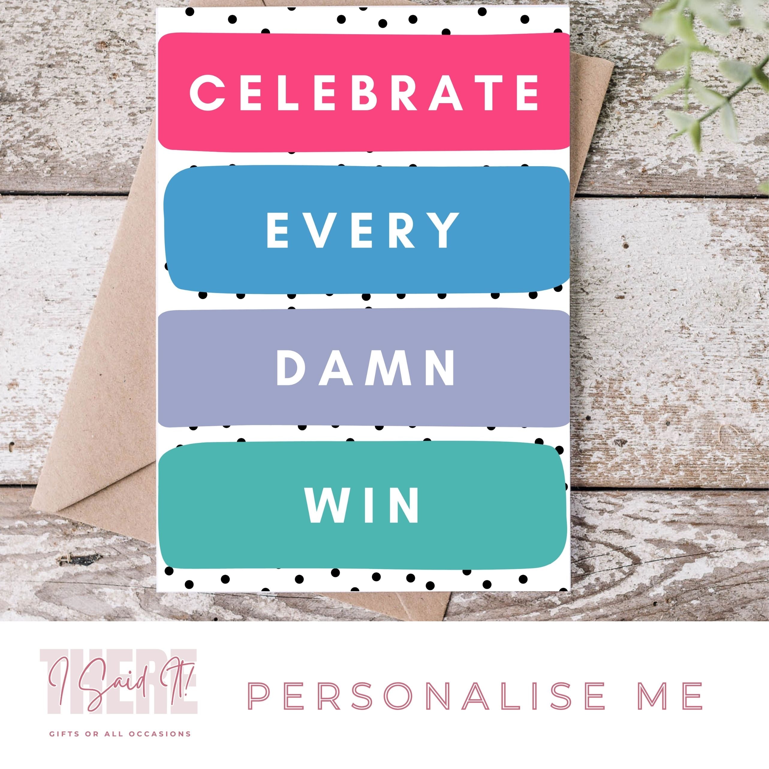 Celebrate Every Win Card | Positive Mental Health Card – Beautifully ...