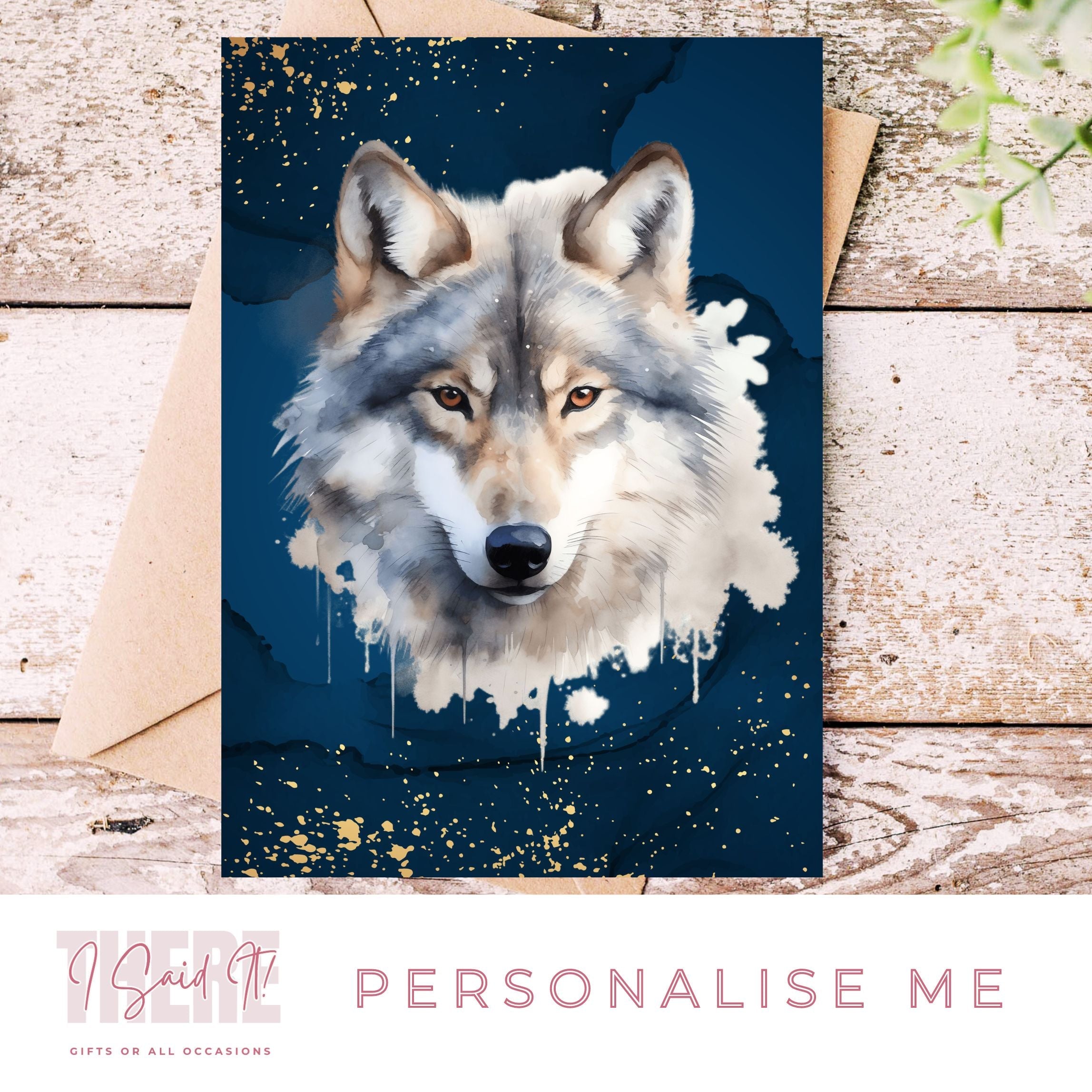 Wolf Lover Card | Wolf Birthday Card For Him – Beautifully Handmade UK