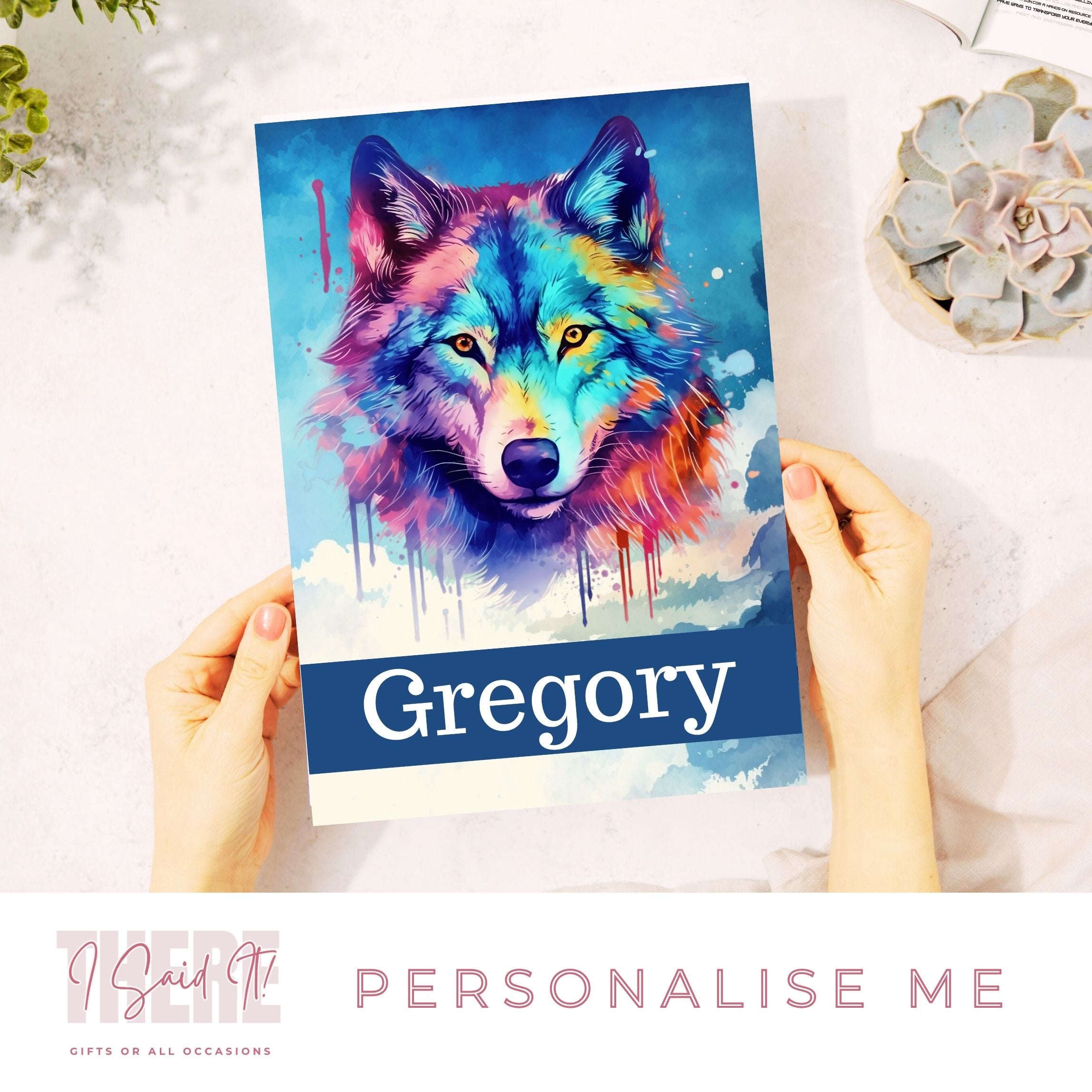 Personalised Wolf Print | Wolf Prints – Beautifully Handmade UK