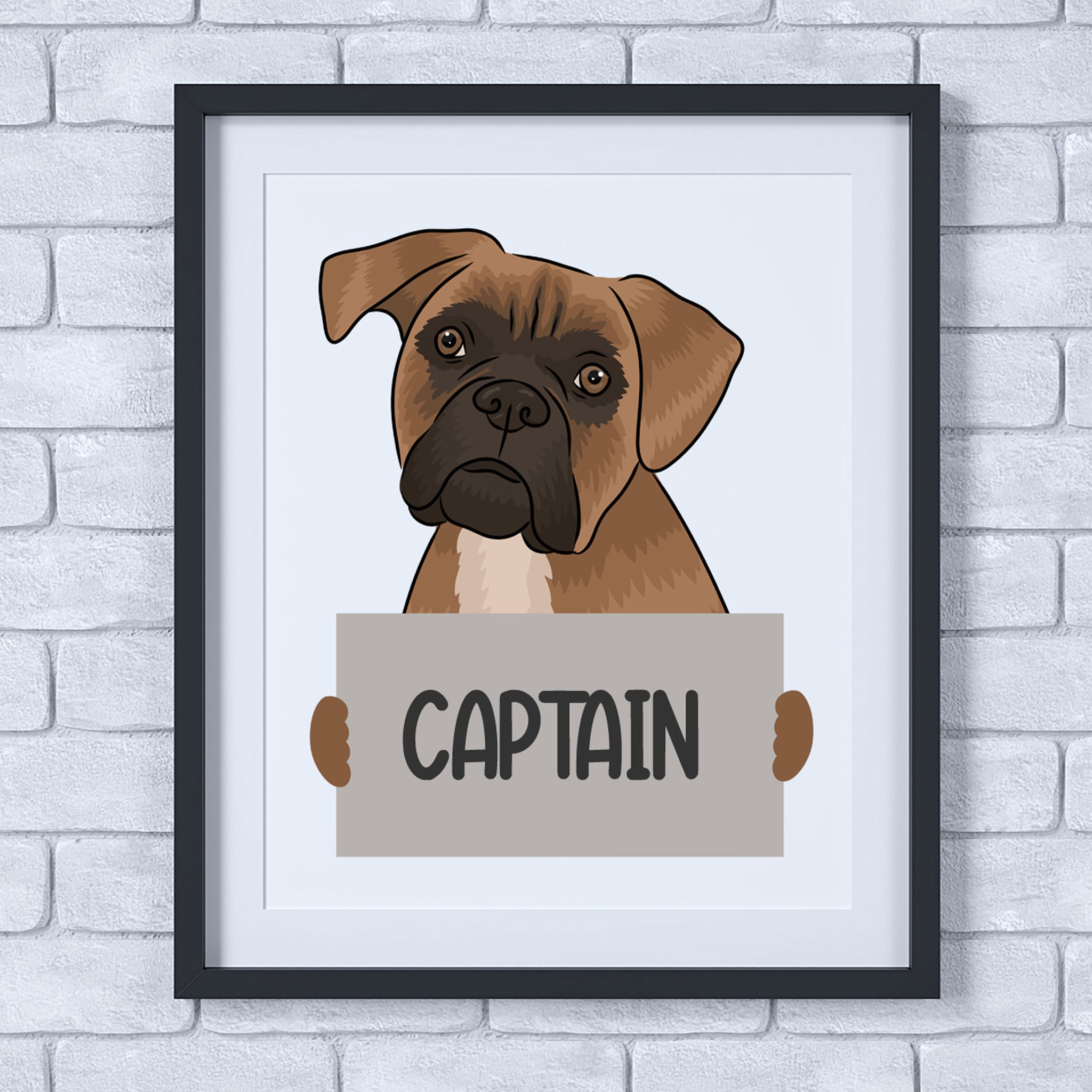 Boxer Dog Wall Art | Dog Wall Art – Beautifully Handmade UK