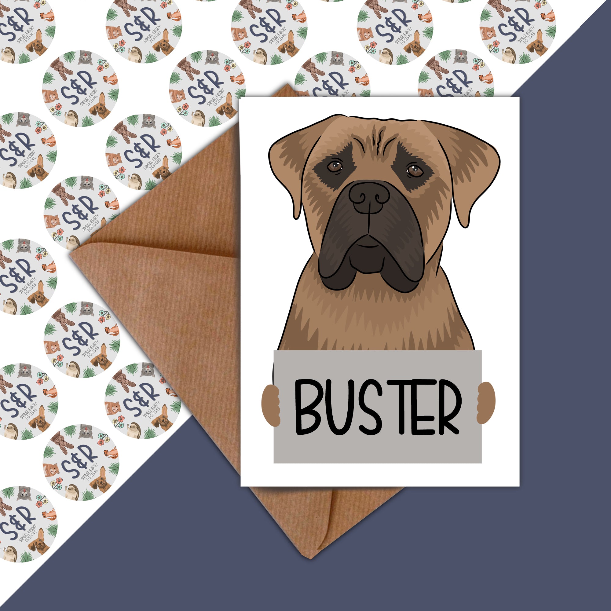 Bullmastiff Birthday Cards | Pet Birthday Card – Beautifully Handmade UK