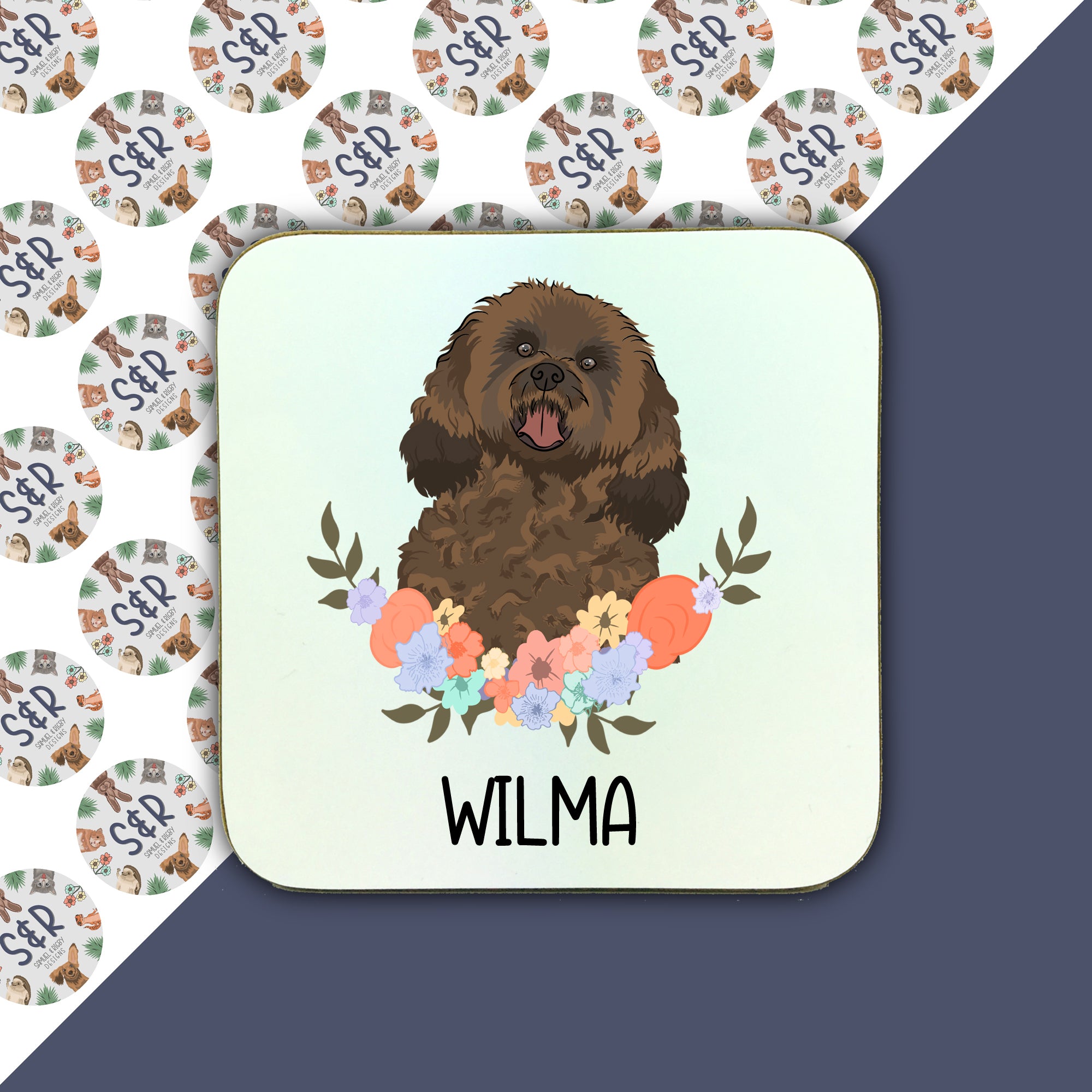 Cavapoo Dog Coaster | Drinks Coasters – Beautifully Handmade UK