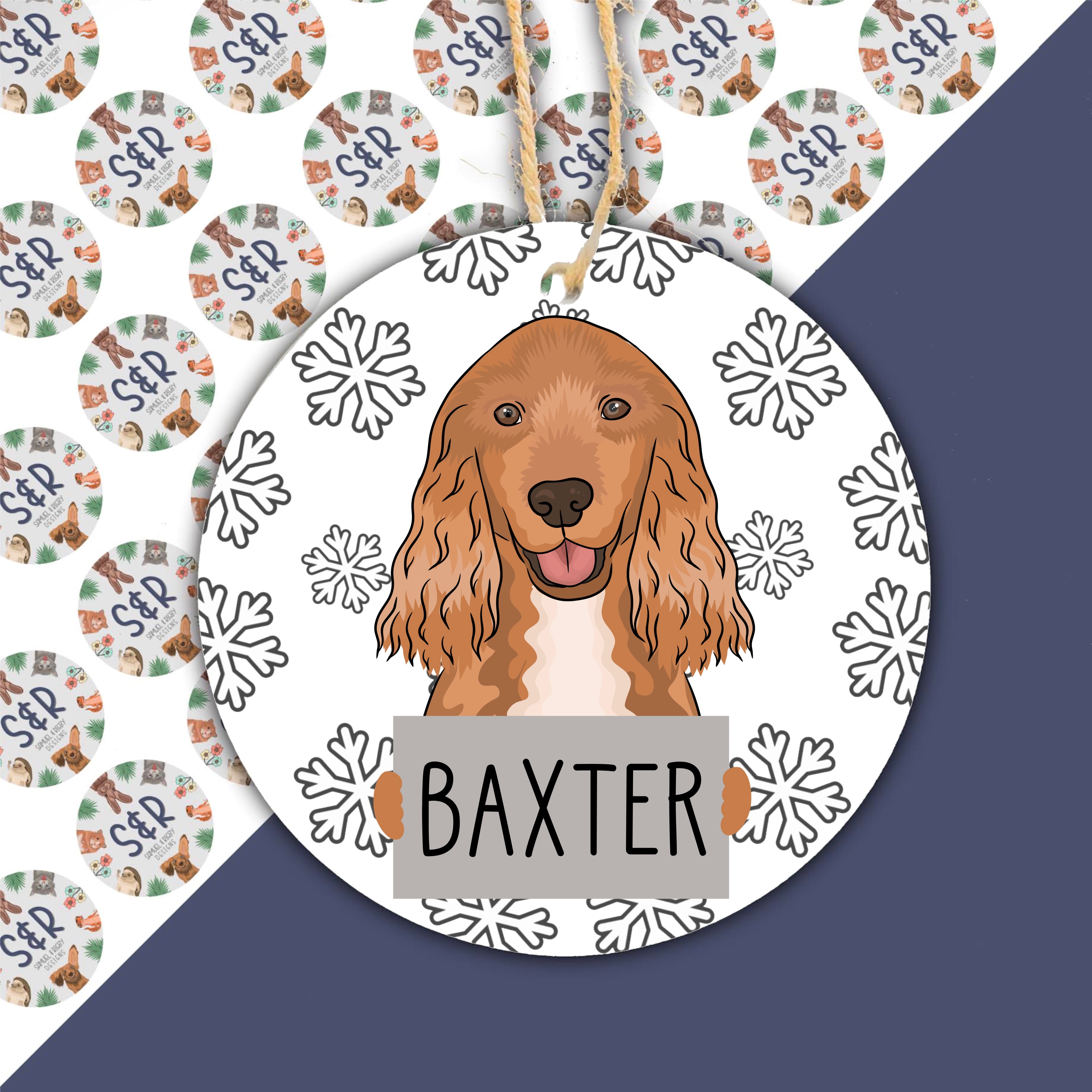 Cocker Spaniel Christmas Bauble | Spaniel Pet Ornament – Beautifully ...