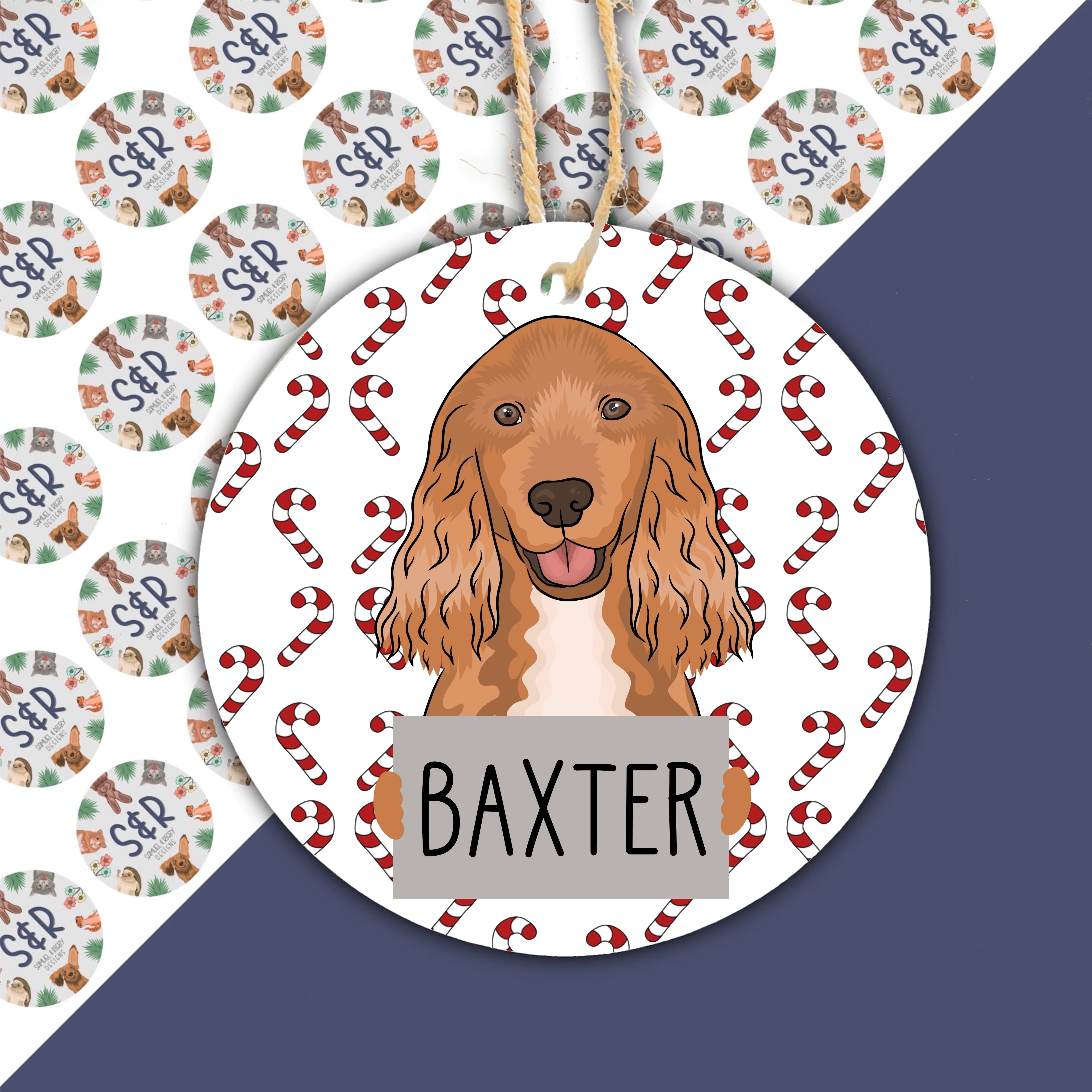 Cocker Spaniel Dog Bauble | Dog Christmas Ornaments – Beautifully ...