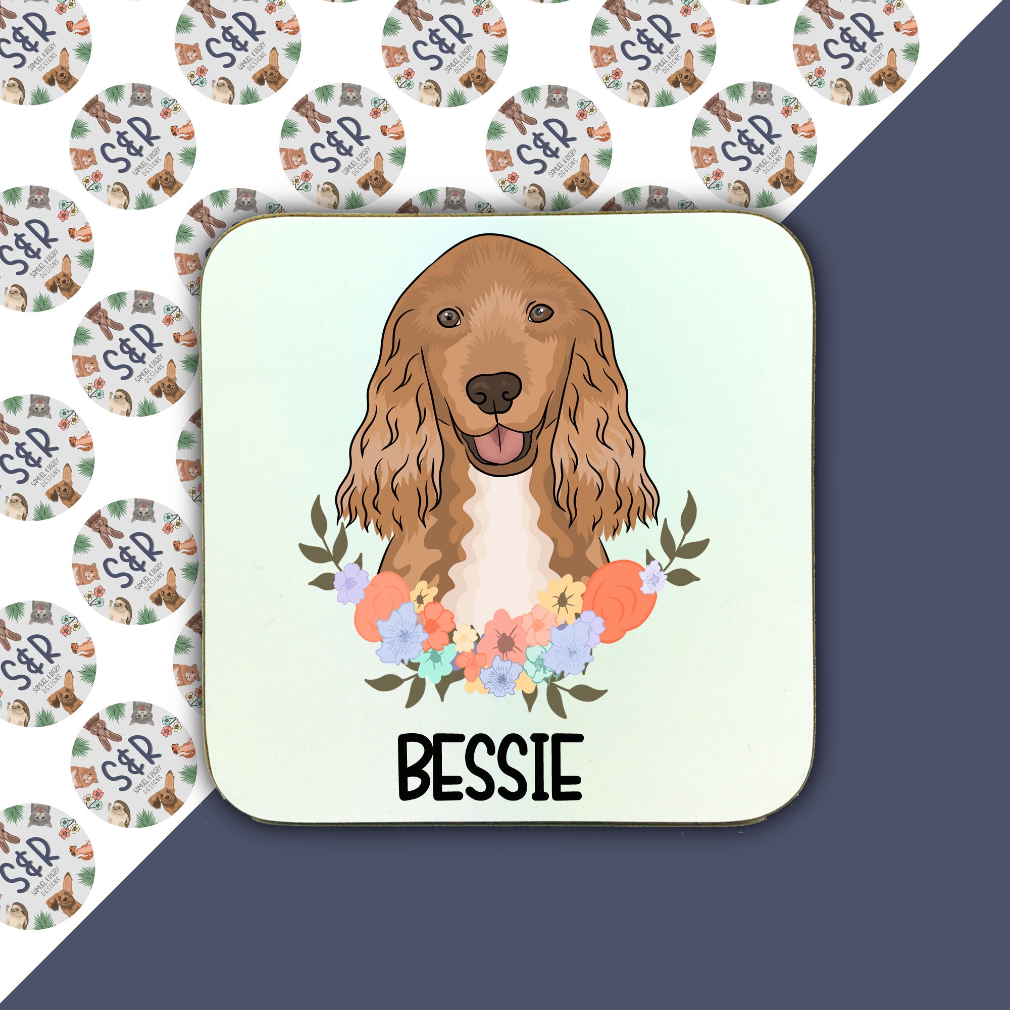 Cocker Spaniel Dog Coaster | Drinks Coasters – Beautifully Handmade UK