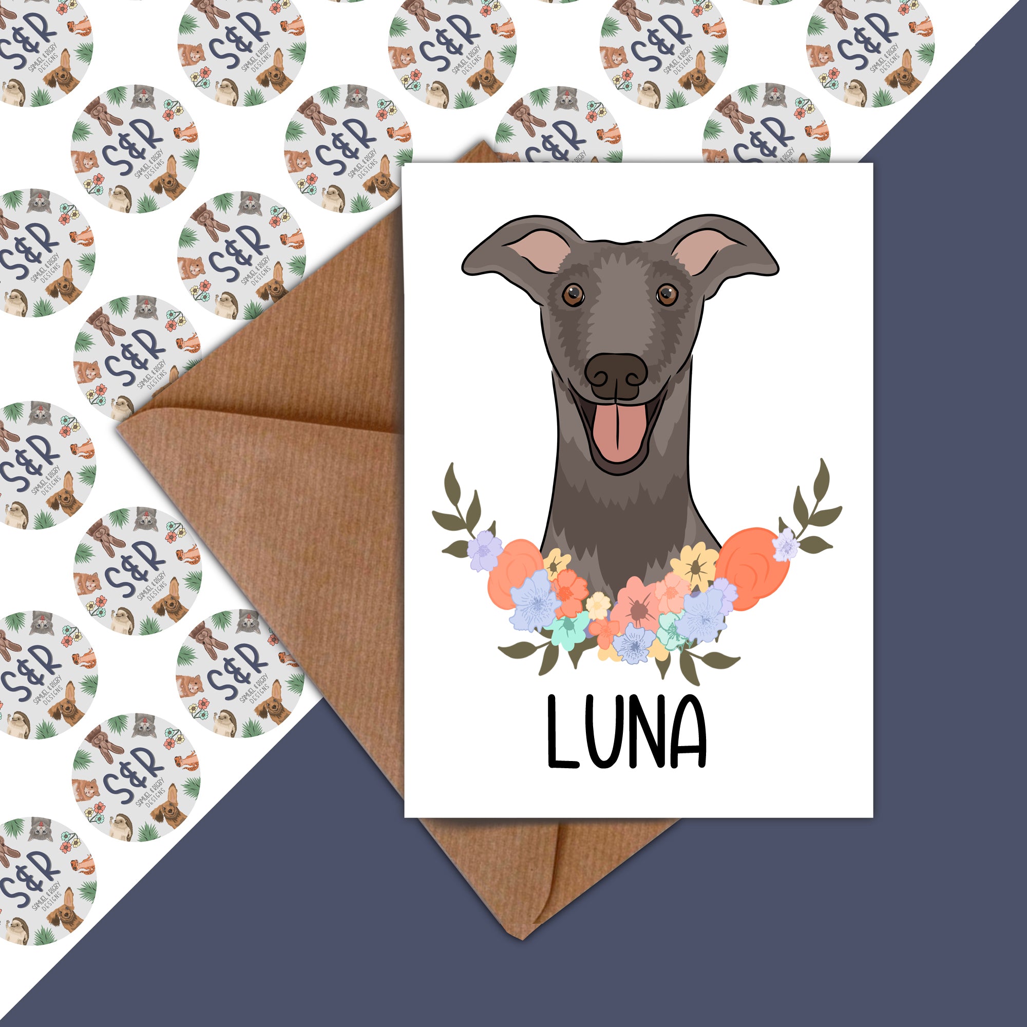 Greyhound Birthday Card | Dog Birthday Card – Beautifully Handmade UK