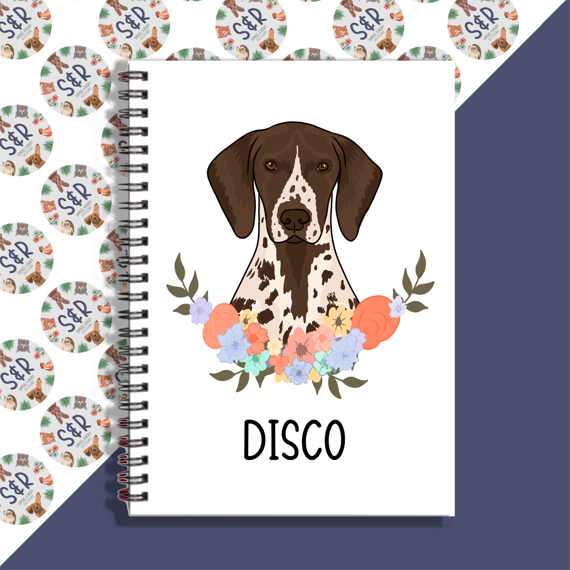 Pointer Dog Notebook | Dog Stationery – Beautifully Handmade UK