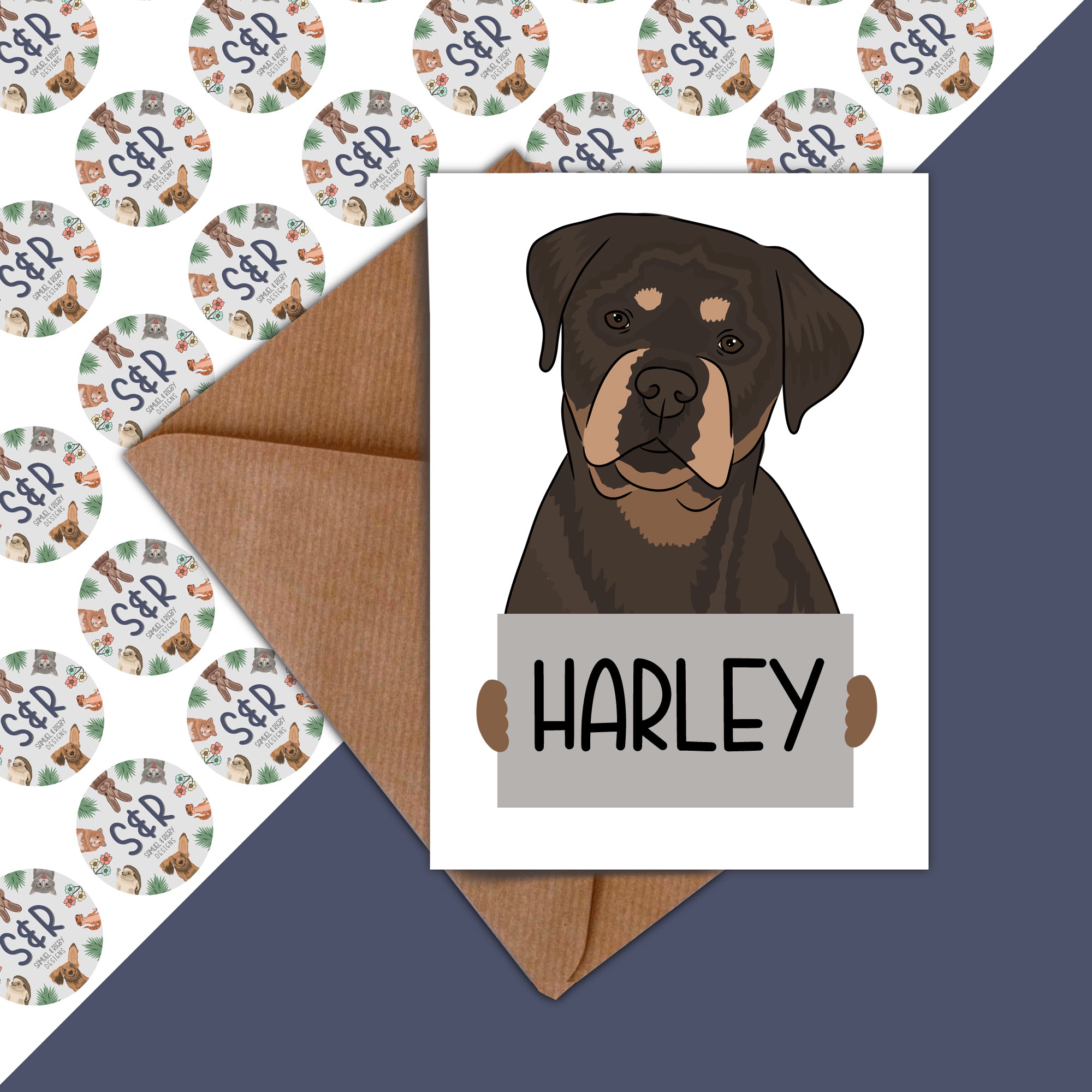 Rottweiler Birthday Cards | Pet Birthday Card – Beautifully Handmade UK