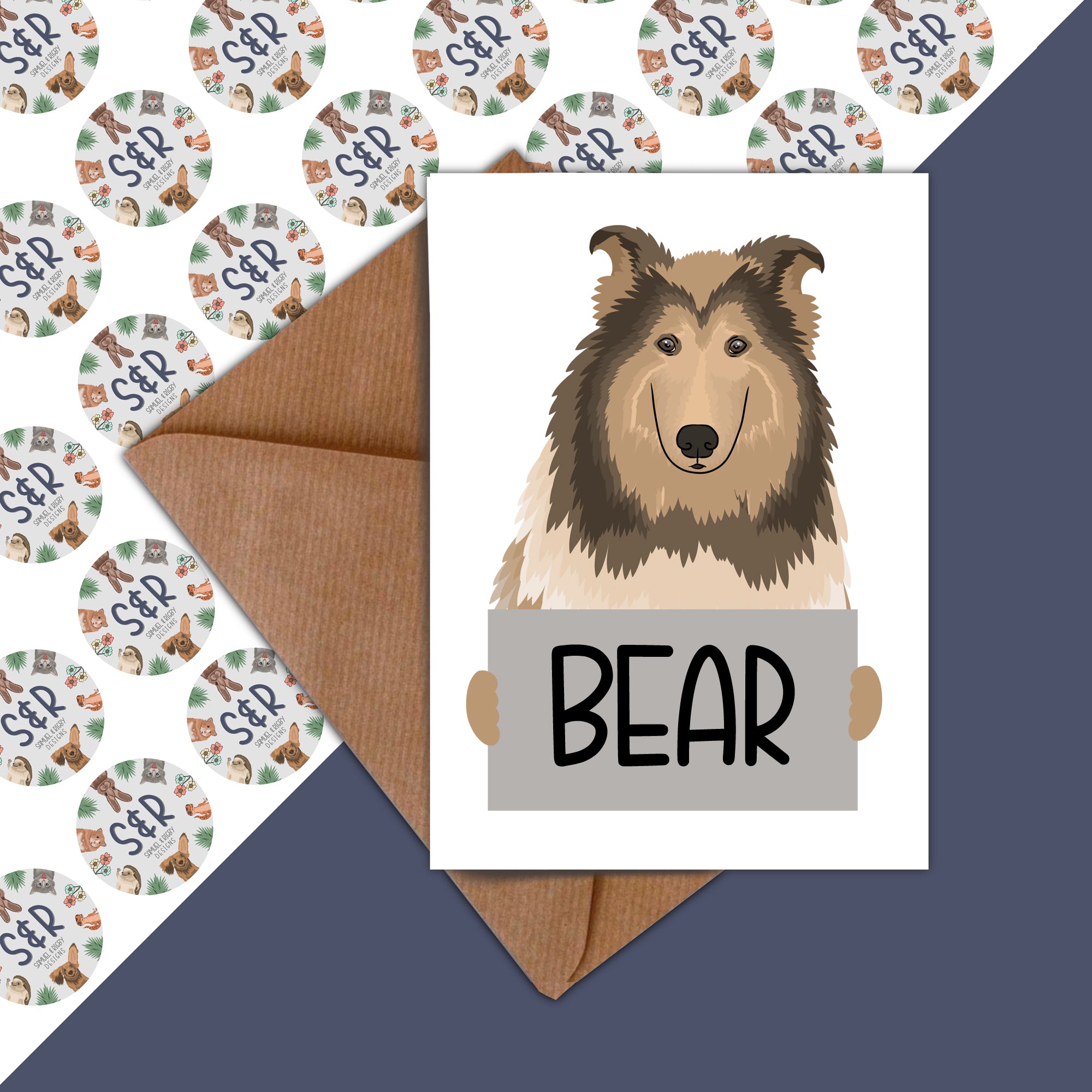 Rough Collie Birthday Cards | Pet Birthday Card – Beautifully Handmade UK