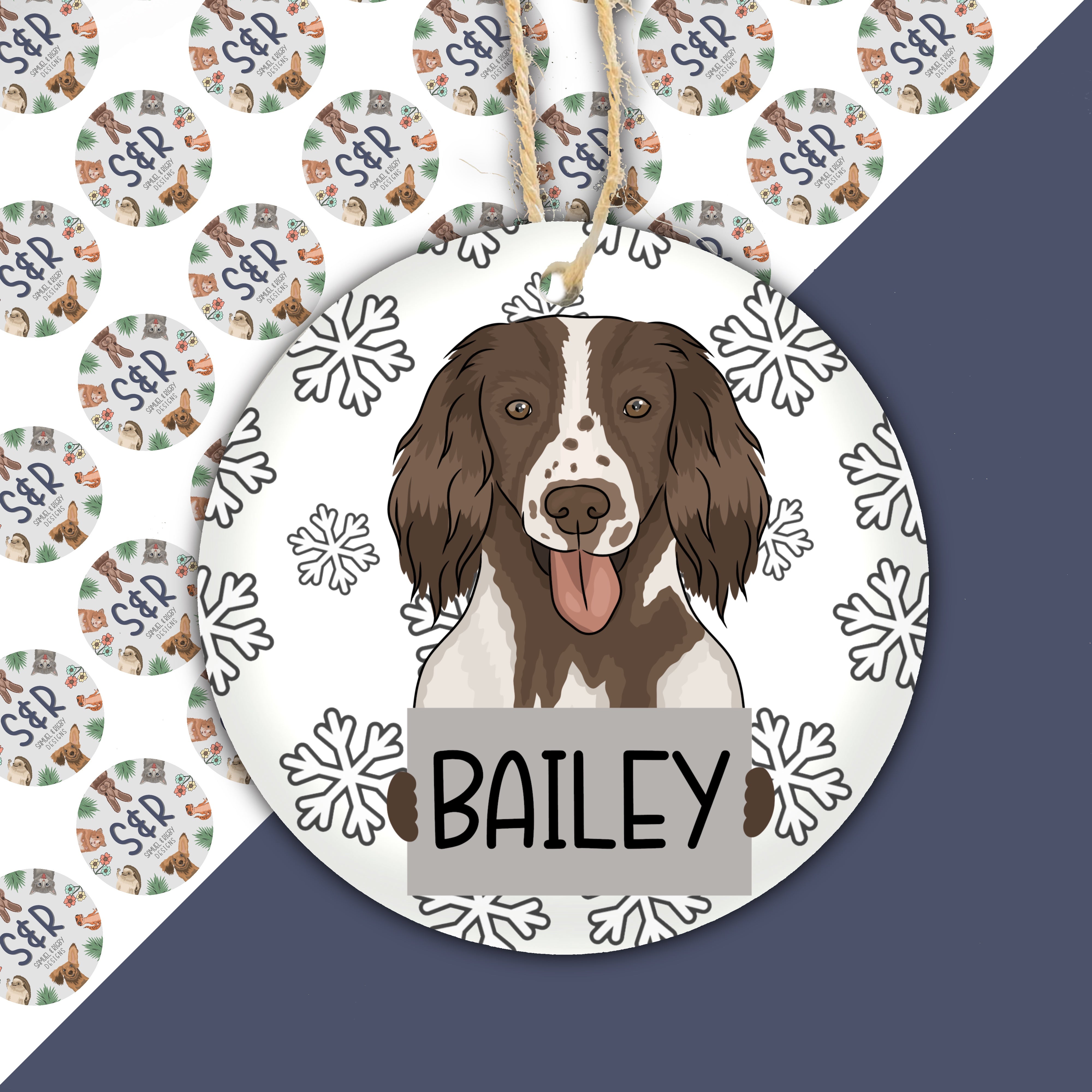 Springer Christmas Bauble | Springer Pet Ornament – Beautifully Handmade UK